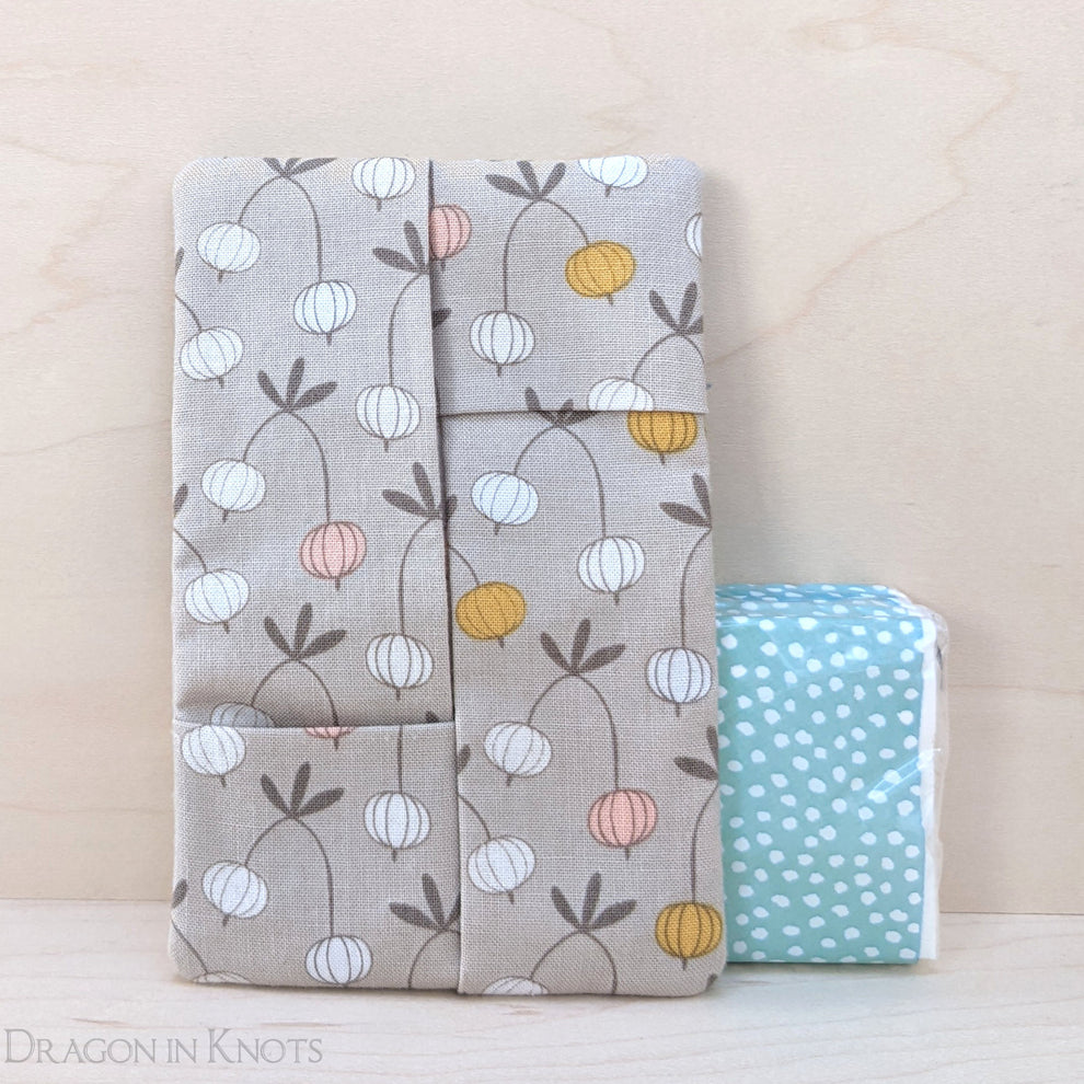 Windblown Travel Tissue Holder - Cotton Fabric Portable Tissue Case ...